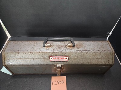 VINTAGE CRAFTSMAN #65161 TOMBSTONE HIPROOF METAL TOOLBOX CROWN LOGO ...