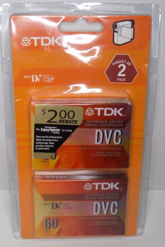TDK Mini DIGITAL VIDEO CASSETTE Two Pack NEW SEALED | eBay