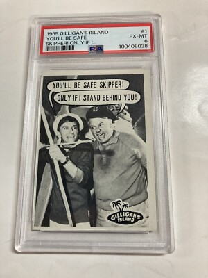 Psa 6 1965 Topps Gilligan’s Island you’ll be safe Skipper Only If I #1 Card | eBay