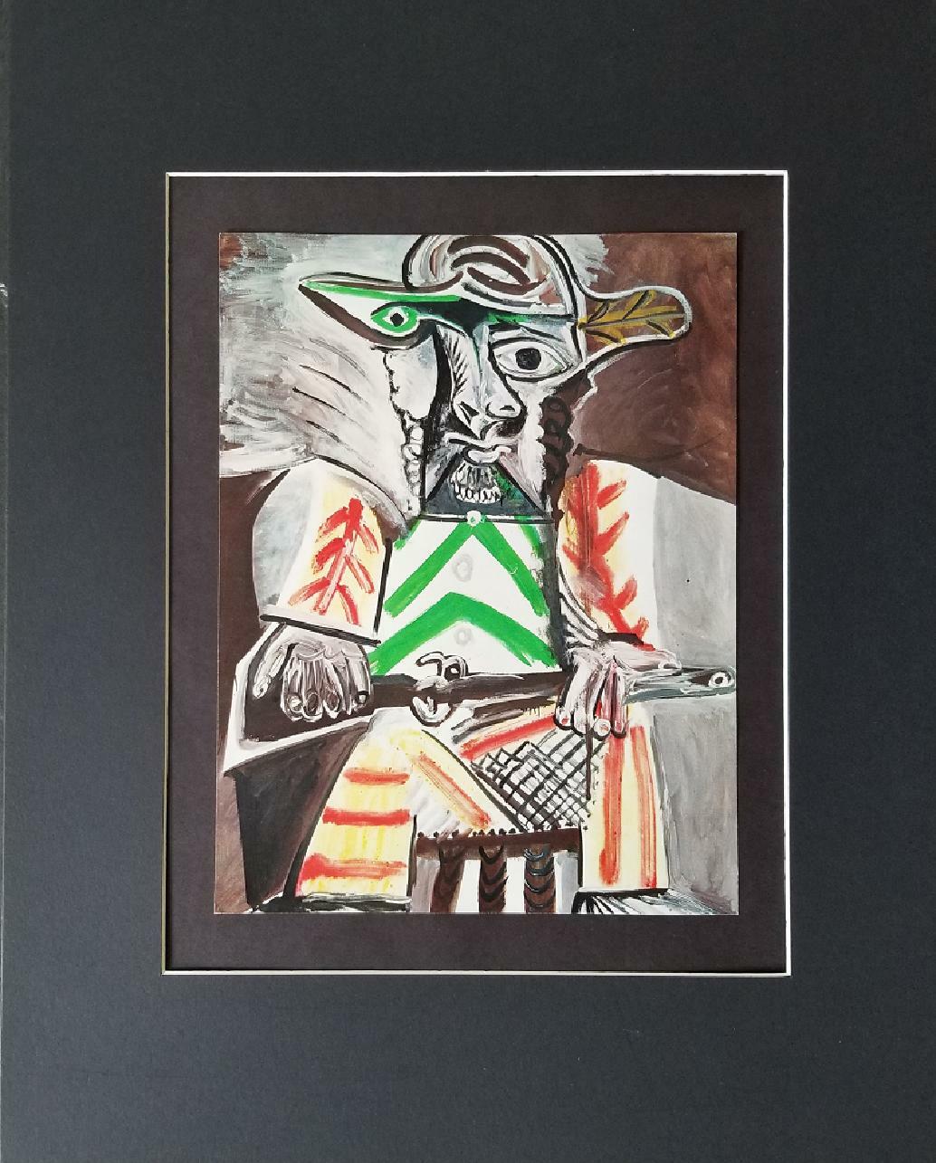 Pablo Picasso "Man With Gun" Mounted Offset Color Lithograph 1971 | eBay