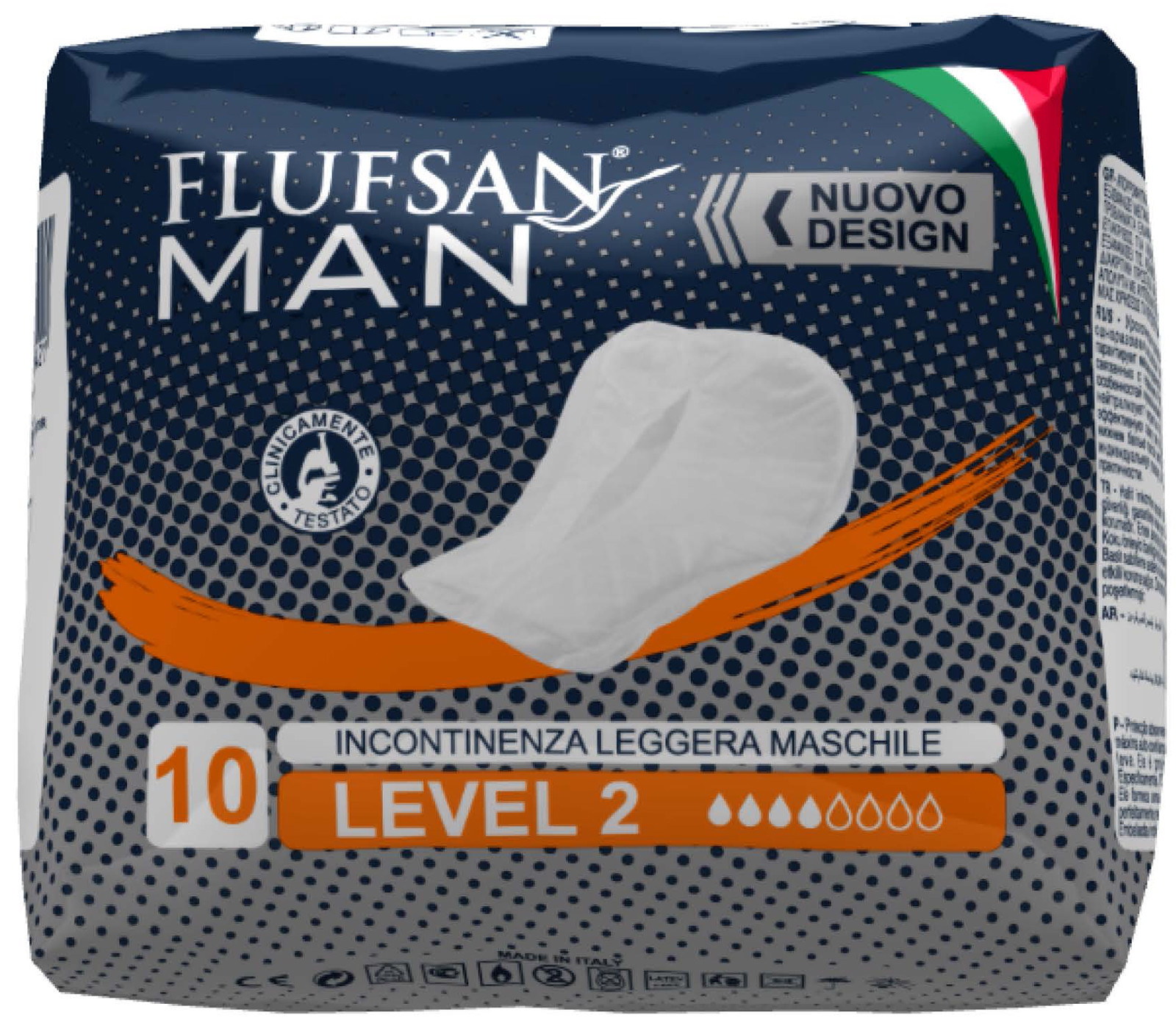 Flufsan Incontinence Pads for Men with Built-in 'Pocket' - 2 sizes ...