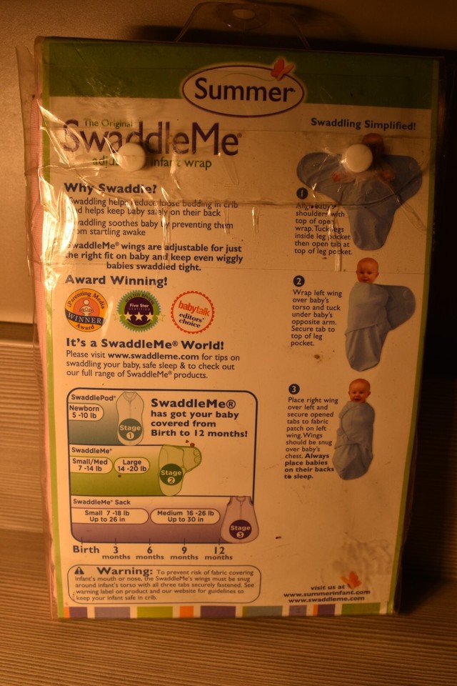 Summer Infant Swaddle Me Baby Swaddling Blanket Cotton Pink Size Large ...