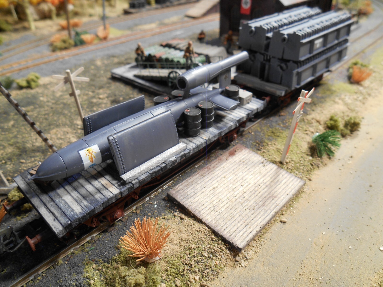 HO Roco Minitanks German V1 Rocket Custom Detailed Hand Painted A1866 ...