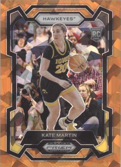 2024-25 Panini Prizm Draft Picks - Kate Martin #62 Orange Ice Prizm (RC ...