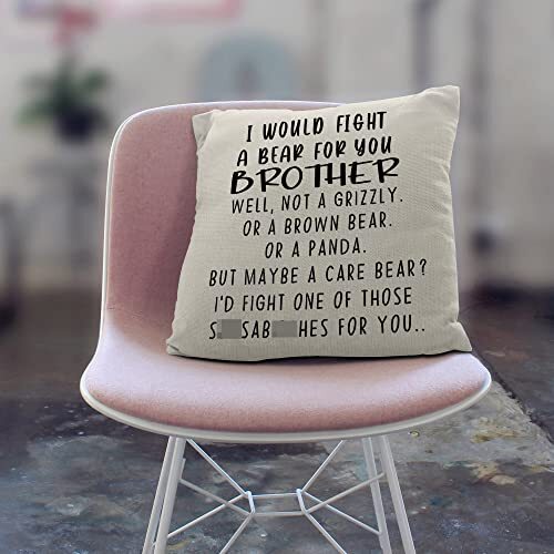 Funny Brother Gifts Pillow Covers - Gifts for Brother 18 X 18 Linen ...