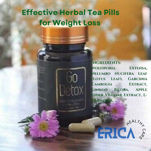 2 BOXES GO DETOX Herbal Tea Pills for Weight Loss Fat Burning, Giam can ...