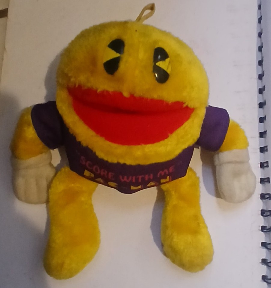 Vintage 1980s Pac-Man "Score with Me" Plush Beanie Toy Knickerbocker | eBay