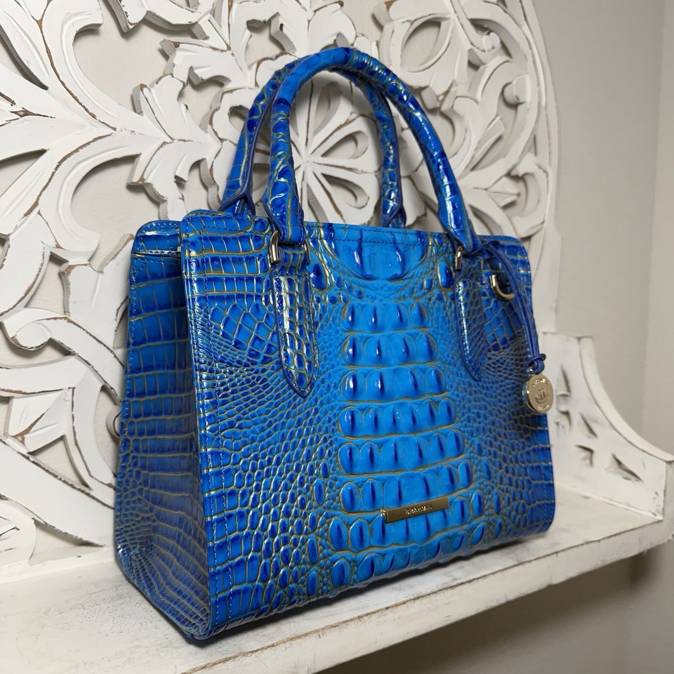 Brahmin Cami Satchel Electric Indigo Blue Melbourne Leather ...