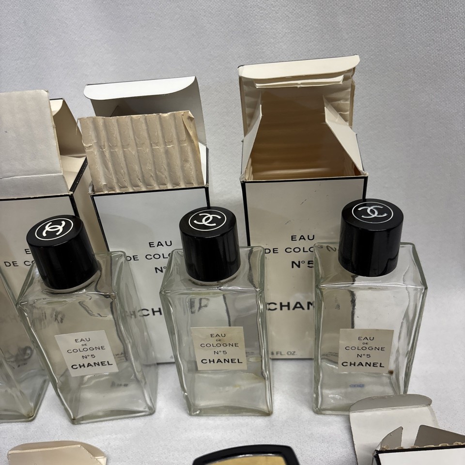 VTG 24 EMPTY Chanel Cologne Perfume Bottles No 5 No 22 w/ Boxes Prop ...