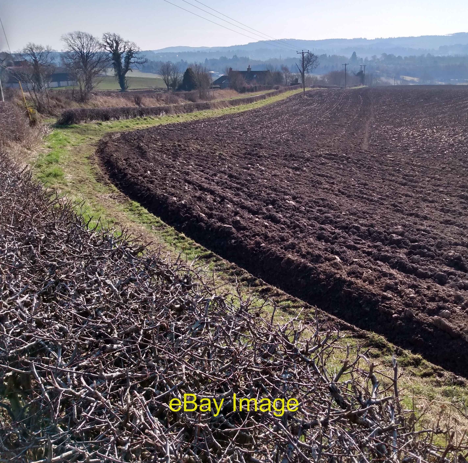 Photo 12x8 Corner of a ploughed field Linlithgow Balderston Cottages ...