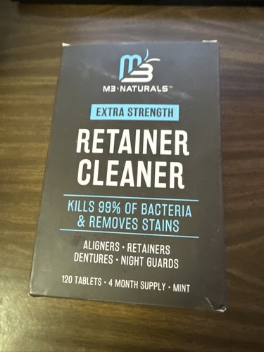 M3 Naturals Retainer and Denture Cleaner 120 Tablets - Removes Bad ...