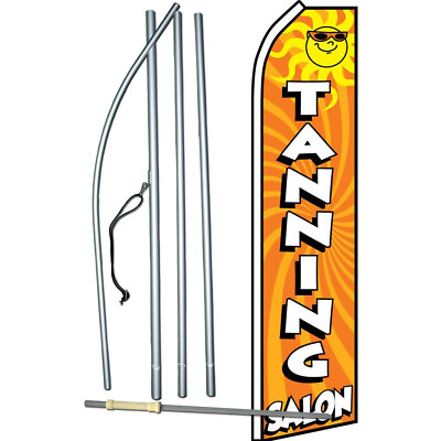 Tanning Salon Complete Swooper Flag Bundle | eBay