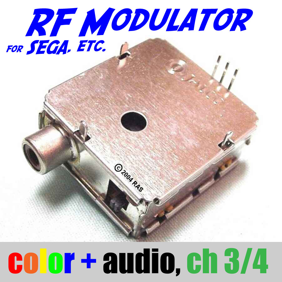 Universal Color Video & Audio TV RF MODULATOR (works on Channel 3 or 4 ...