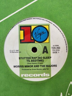 Morris Minor & the Majors "Stutter Rap" 1987 10 VIRGIN Oz 7" 45rpm ...