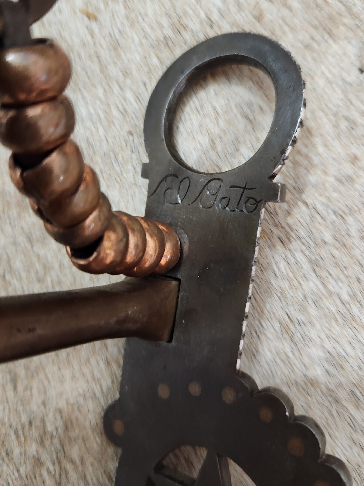 Exceptional El Gato Inlaid Sterling Silver Vaquero Ported Spade Curb ...