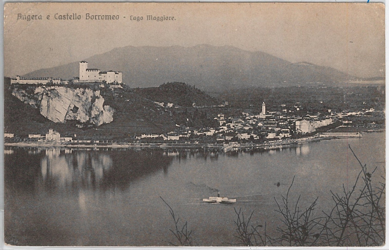 55673 -- CARTOLINA d'Epoca - LAGO MAGGIORE: ANGERA 1919 | eBay