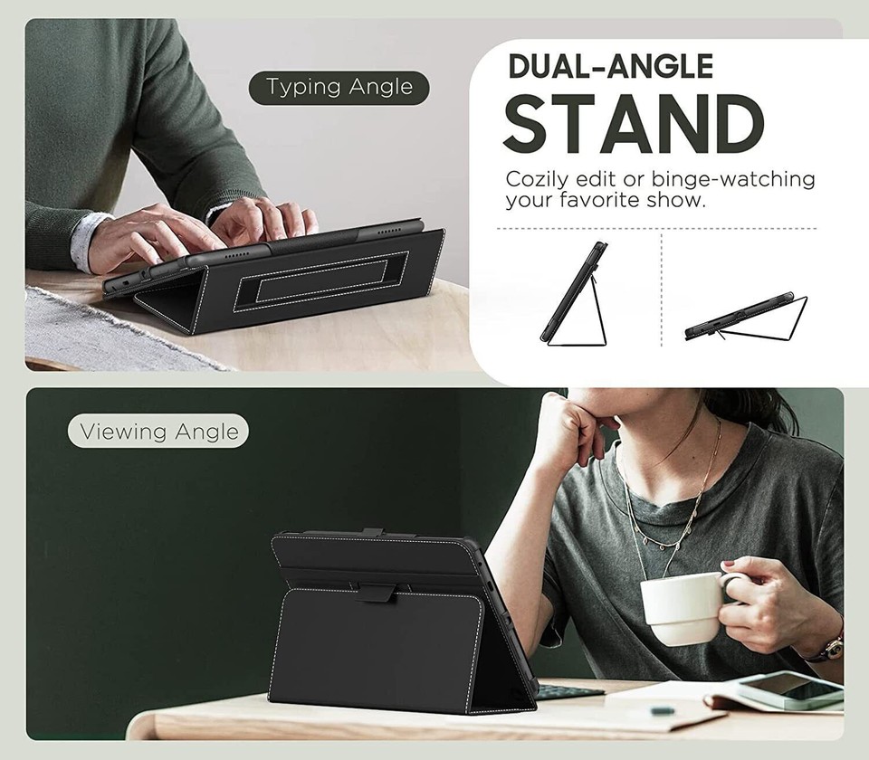 For AMAZON Fire HD 8 Plus 2020 Case, Leather Folio Stand Cover Screen ...