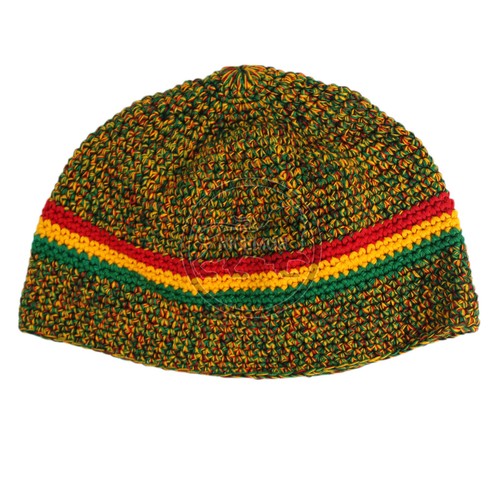 Skullcap Skull Cap Kufi Rasta Surfer Reggae Jamaica Handmade 100% ...