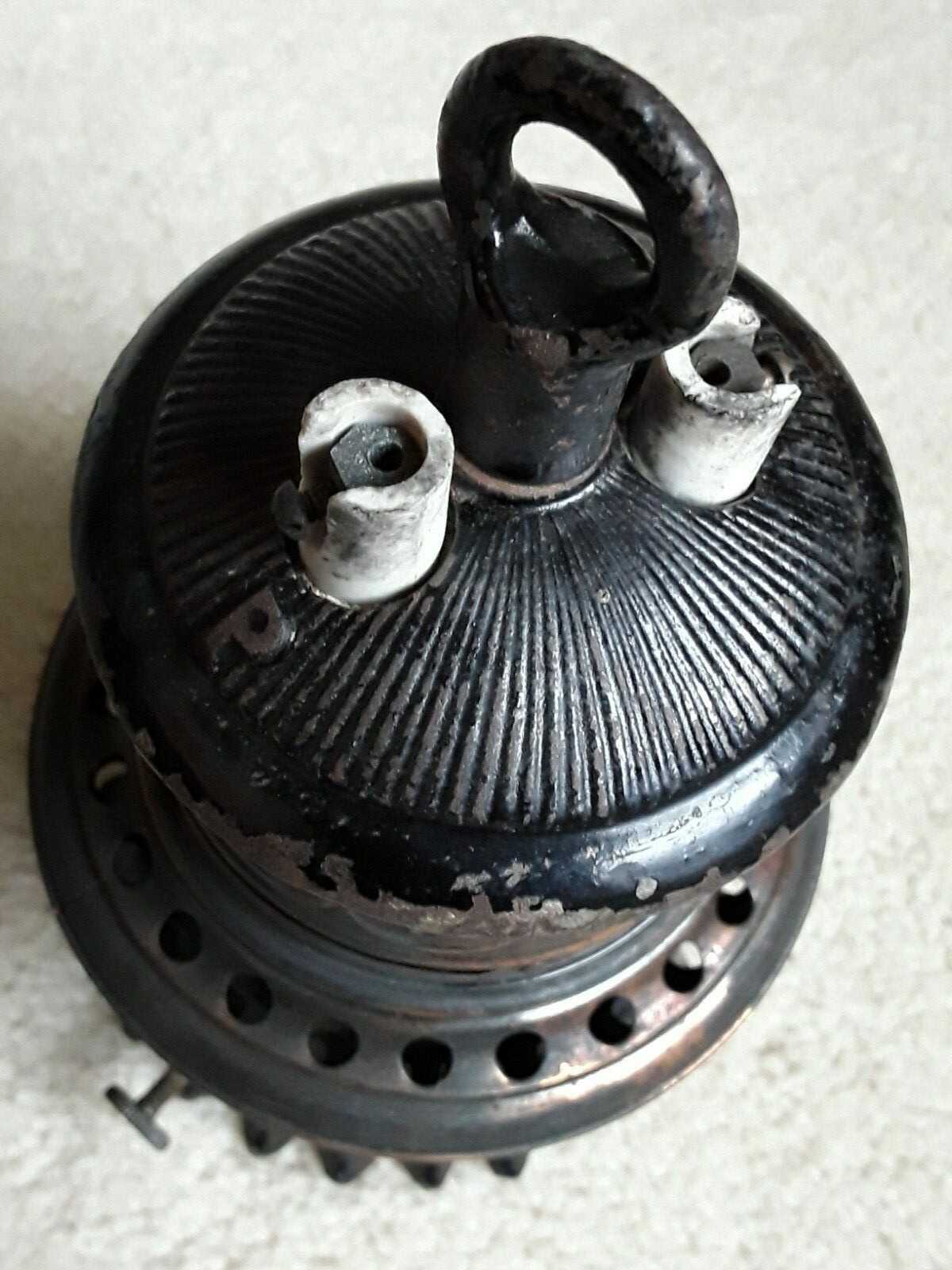 6" dia. antique Nernst Lamp Co Pittsburgh ceramic filament light Vtg ...