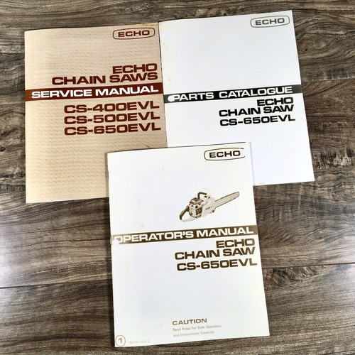 Lot Echo Chainsaw Cs-650Evl Service, Parts, & Operators Manuals Chain Saws | eBay