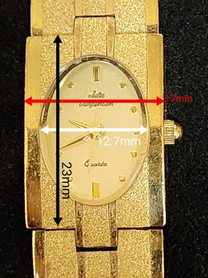 Jules Jurgensen Quartz 7905Y Base Metal Bezel Square Ladies Watch | eBay