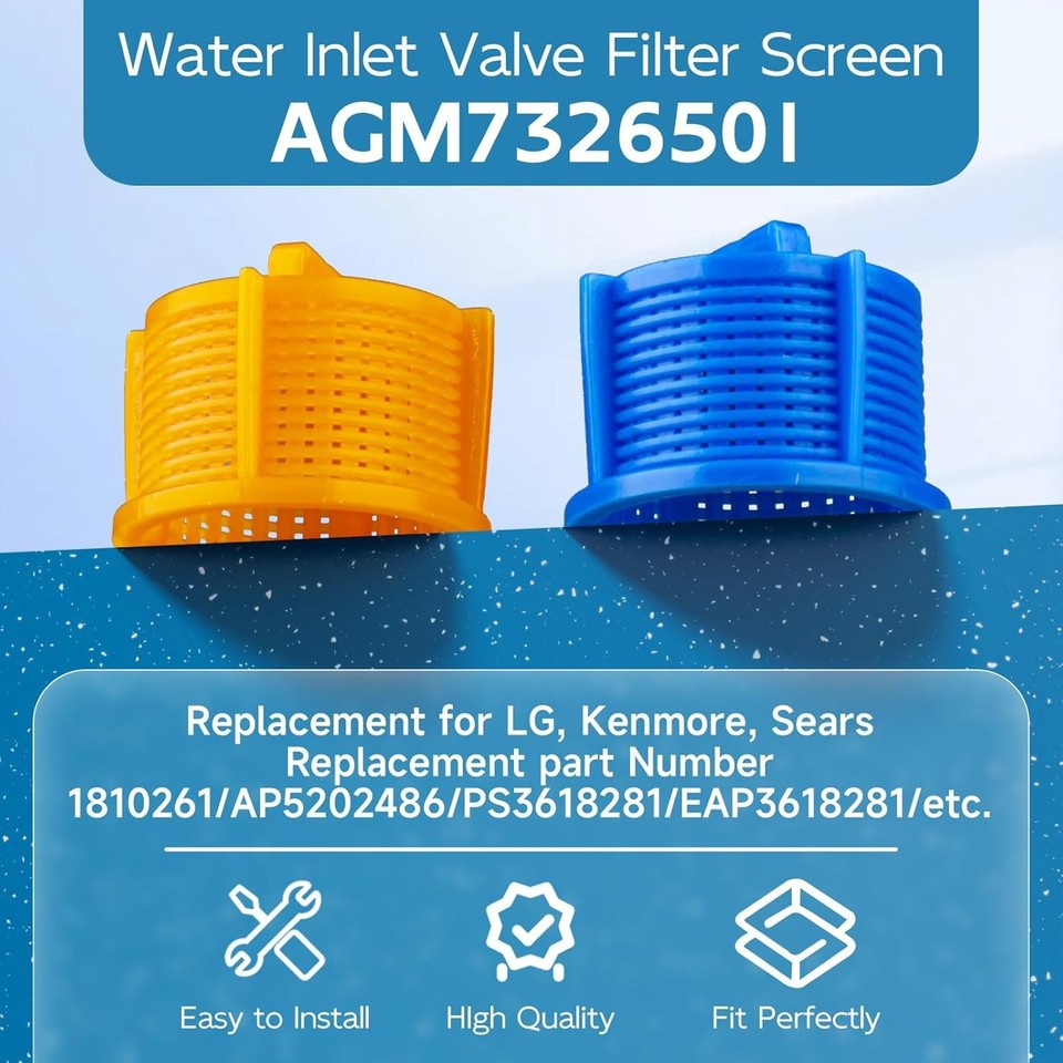 Washer Water Inlet Valve Filter Screens 2 Pack for Whirlpool Kenmore | eBay