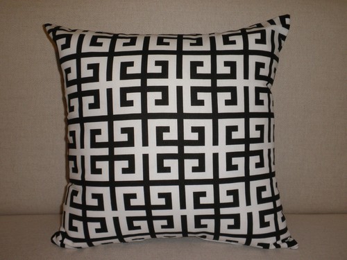 Black & White Greek Key Design Cushion Cover 45 cm Au handmade | eBay