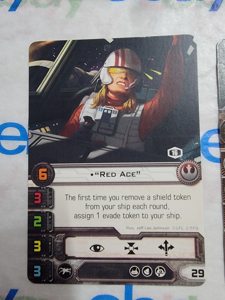 Star Wars X-Wing Miniatures Rebel T-70 1.0 Dial Stand Pilot PROMO Red ...