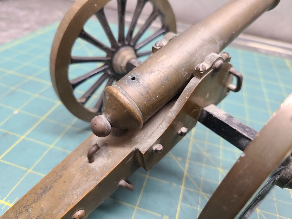 Antique Signal Cannon Bronze Brass Steel Muzzleloader Black Powder ...
