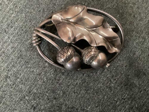Hand Wrought Georg Jensen vintage sterling silver Oak leaf and Acorn ...