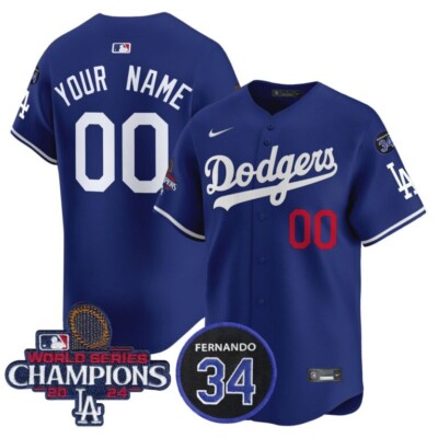 Dodger Blue & White Custom MEN - All Stitched Jersey | eBay