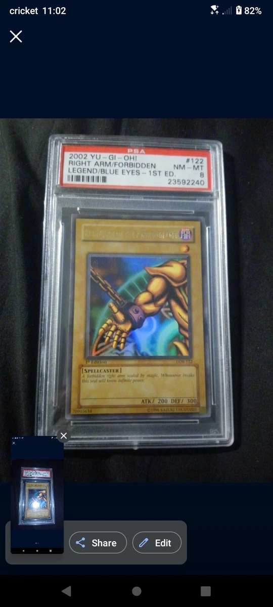 Yugioh Cards Exodia Right Arm