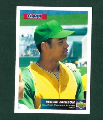 1993 Upper Deck Clark #C2 Reggie Jackson 1973 AL MVP | eBay