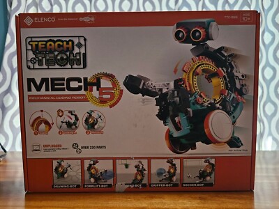 Elenco Teach Tech Mech 5 Mechanical Robot Coding Kit - New | eBay