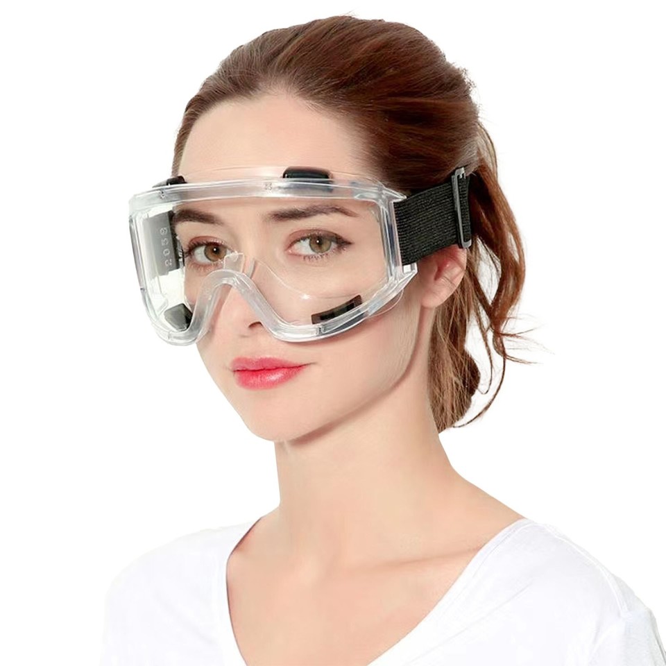 Anti-Fog Safety Goggles Wide-Vision Protective Vent Glasses Lab Work ...