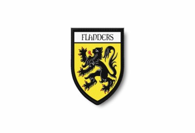 PATCH PATCHES EMBLEM IRON ON GLUE PRINT FLAG world crest flanders ...