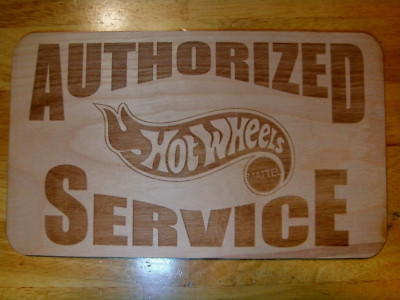 Authorized Service Hot Wheels Wood Sign Collector - deco Man Cave ...