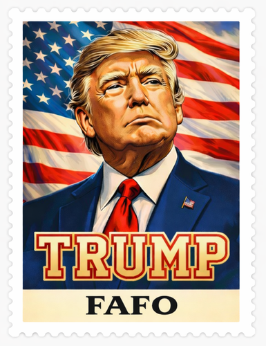 TRUMP - FAFO - MAGA - FIND OUT PARODY STAMP - USA - Sticker - Decal - 4 ...
