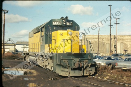 Original Slide Chicago & NorthWestern CNW 6802 EMD SD40-2 Proviso ILL ...