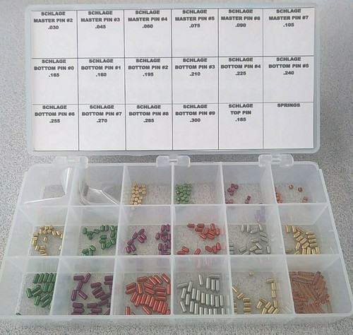 Schlage Bottom And Master Pin Rekey Lock Kit. Locksmith Pin Kit And ...