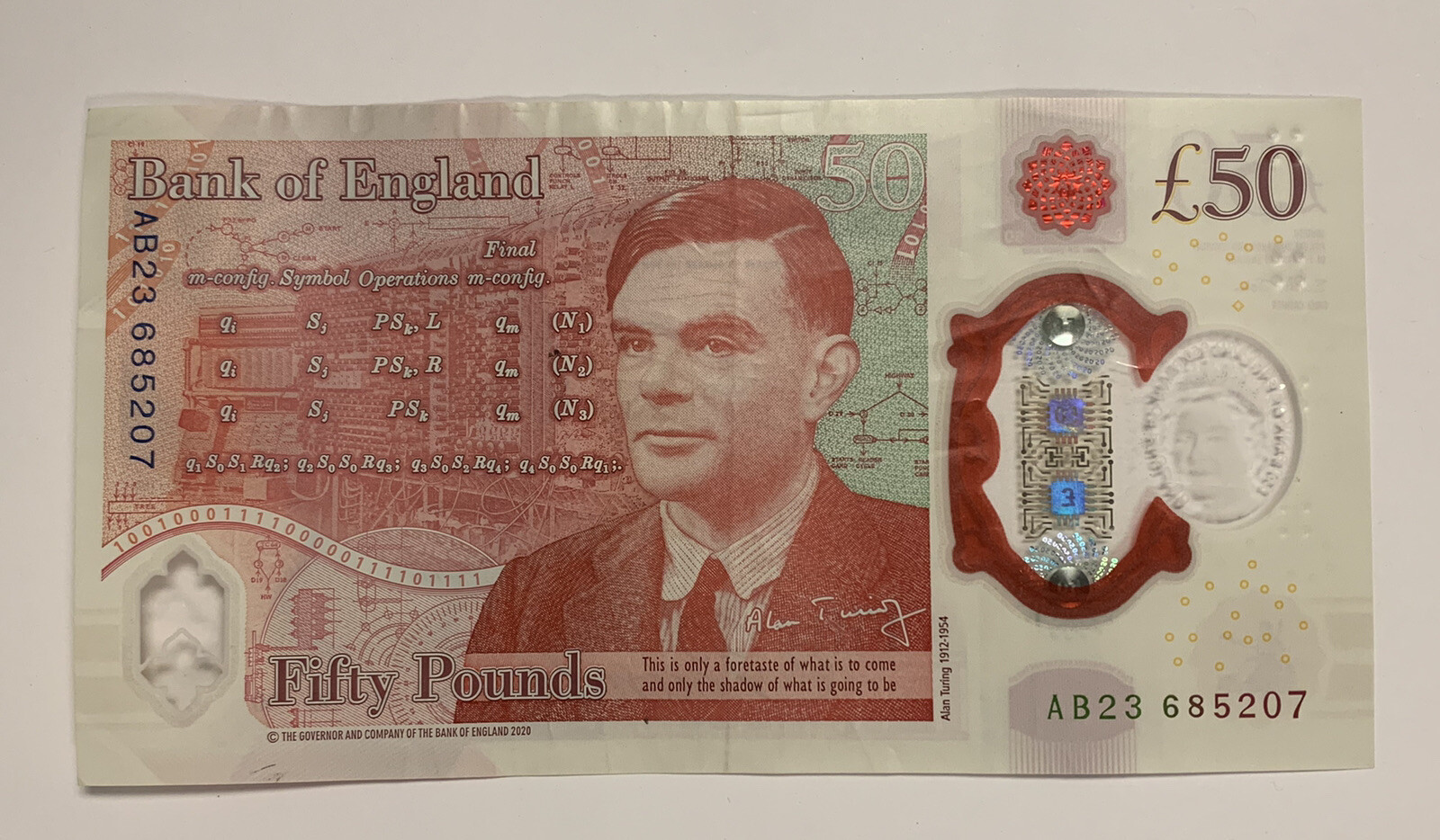 Bank of England 50 Pound Note 2020 REAL Money United Kingdom Queen ...