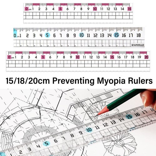 Transparent Scale Ruler With Wavy Line Straight Rulers Students Gift | eBay