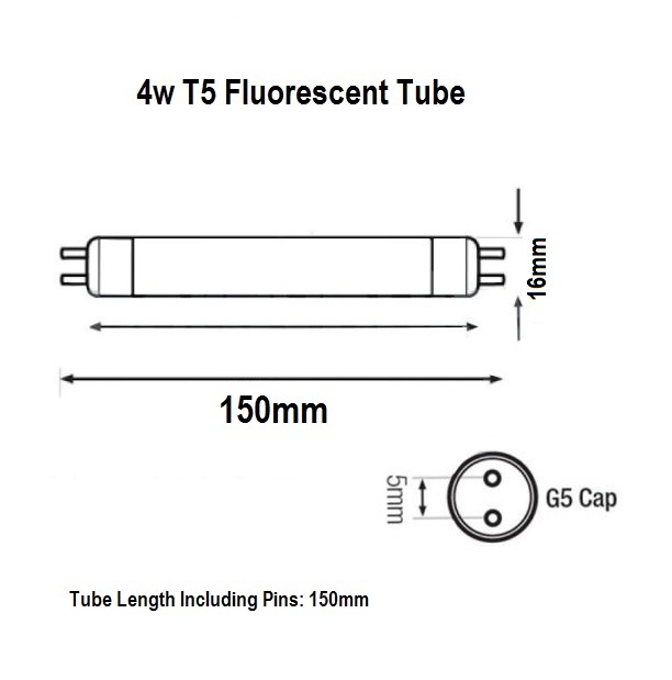 T5 Slimline Fluorescent Tube Light 4w, 6W, 8w, 13w, 2 Pin Tube | eBay UK