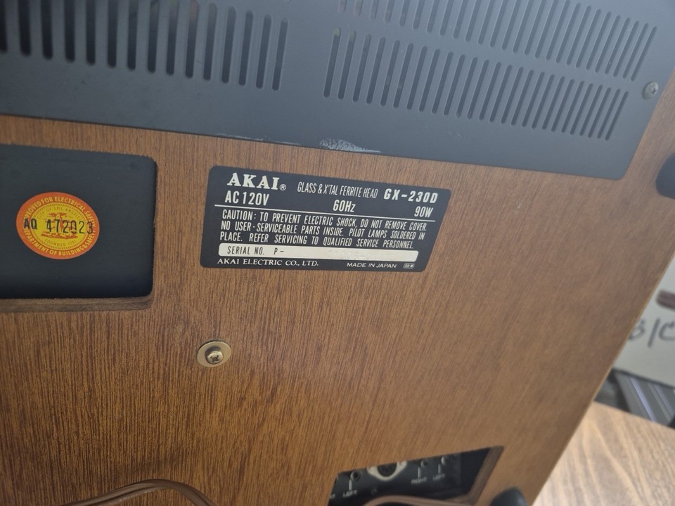 Vintage AKAI GX-230D Reel To Reel 3-Motor Direct Drive Auto Reverse ...