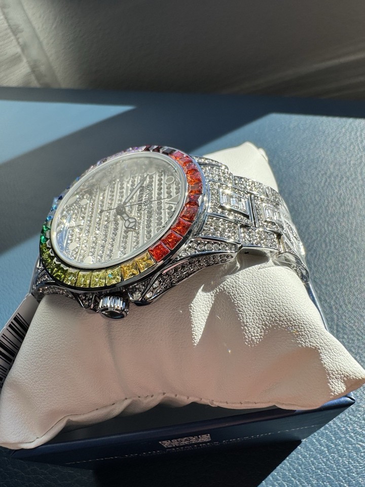 Montres Prestige Eclat X Invicta Men's Watch - 42mm, Silver/Rainbow MPW ...