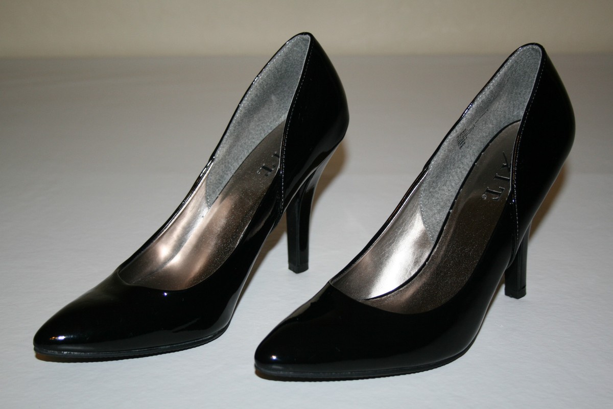 Shiny Black High Heels Shoes