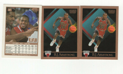 3 count lot 1990/91 Skybox B.J. Armstrong Rookie Cards #37! Chicago ...