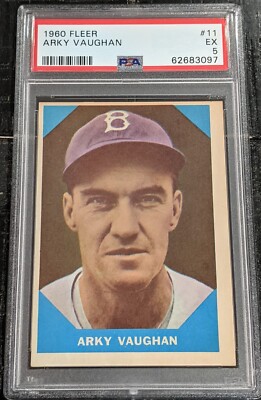 1960 Fleer Arky Vaughan PSA 5 EX QUALITY Example #11 | eBay