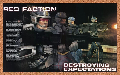 Red Faction Xbox Original 2001 Ad Authentic Microsoft THQ Video Game ...