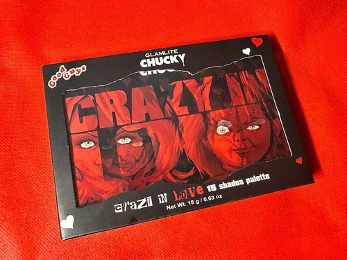 NIB Glamlite Chucky 15 Shades Palette CRAZY IN LOVE Limited Edition Eye ...